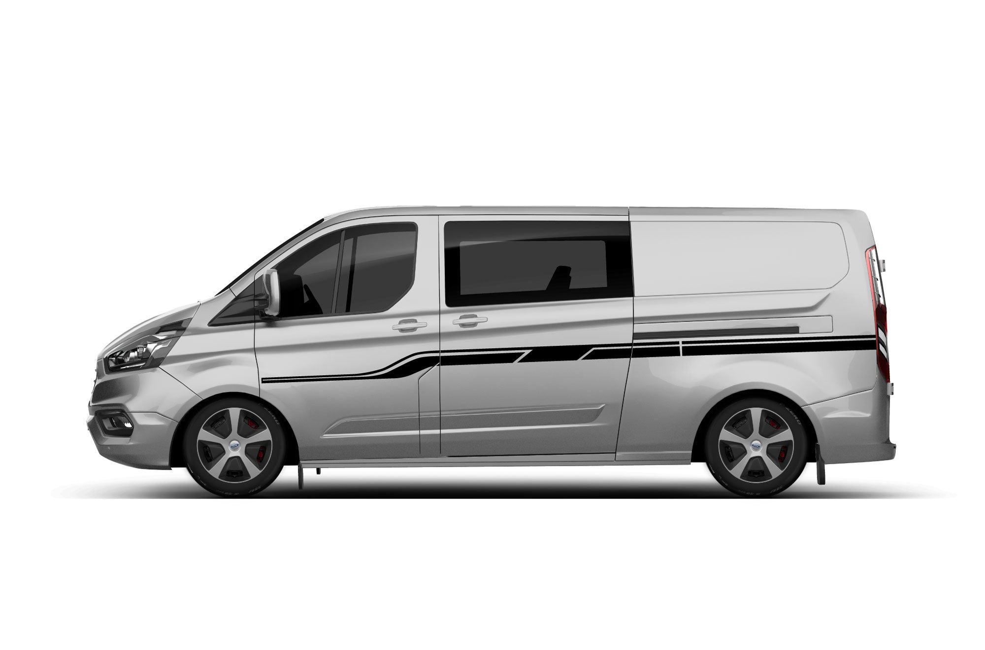 Side Center Stripes vinyl Graphics decals for Ford Transit Custom