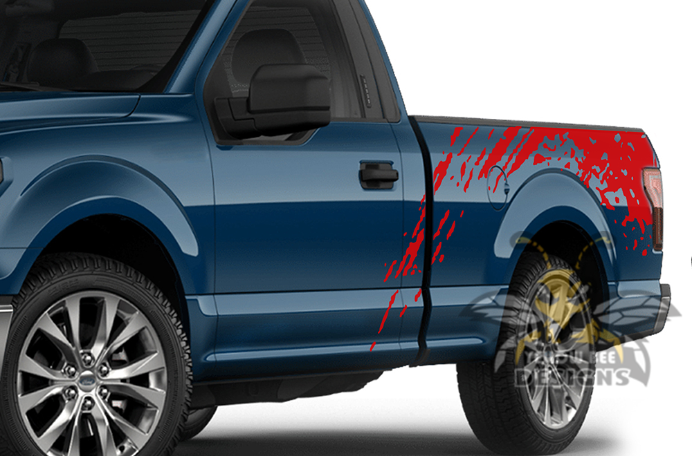 Ford F-150 Bed Decals Bed Side Graphic Decals For 2017-2018 Ford F-150 ...