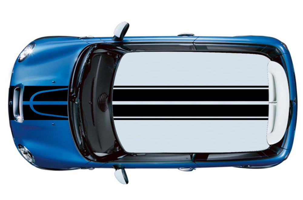 Front To Back Graphics for mini cooper Countryman stripes, mini decals