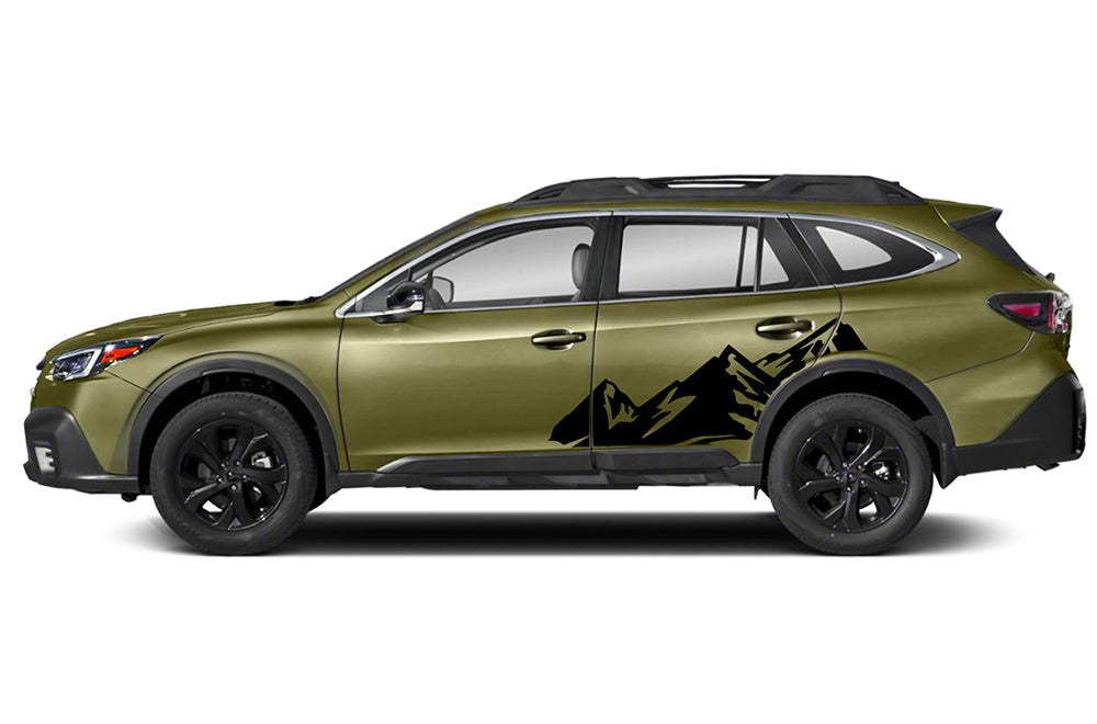 Mountain Back Side Graphics Vinyl Decals for Subaru Outback