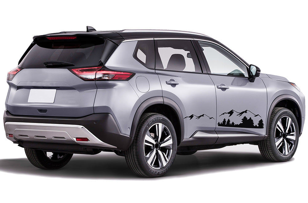 Mountains Door Graphics vinyl decals for Nissan Rogue