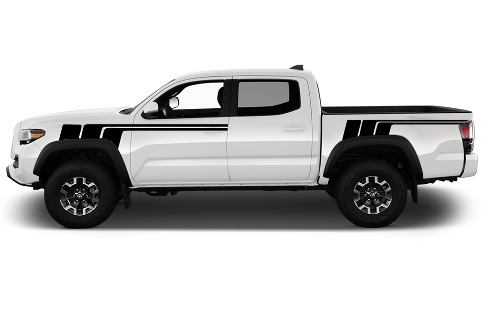 Racing retro vintage stripe Compatible with Toyota Tacoma Retro Decals