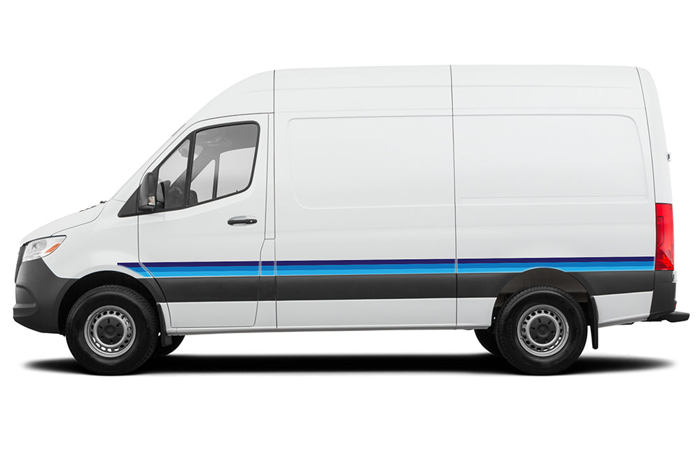 Retro Graphics Vinyl Decals Compatible with Mercedes Sprinter