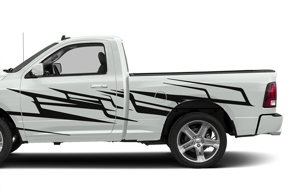 Side Patterns Graphics stripes for 1500 Dodge Ram Regular Cab decals