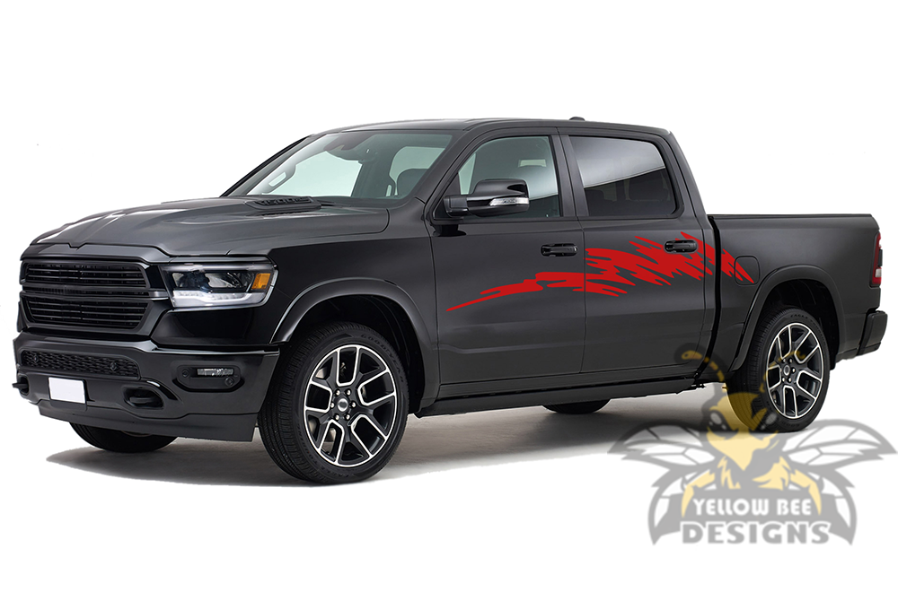 Strike Side Door Graphics Dodge Ram stripes Crew Cab Ram Sticker