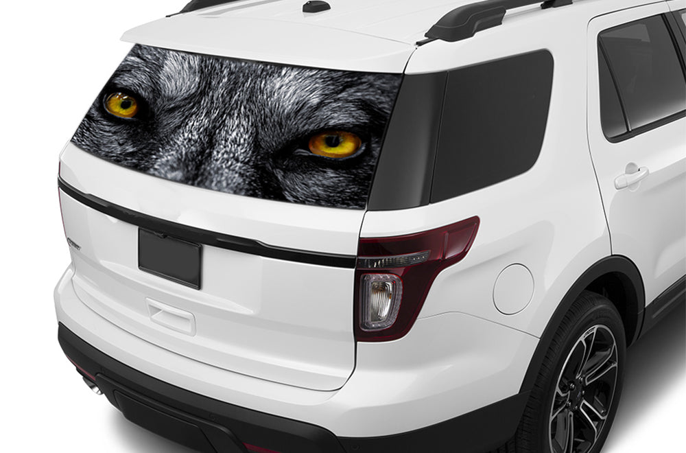 Wolf Eyes Perforated Graphics Vinyl Decals Compatible with Ford Explor